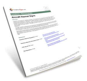 What to Know About Aircraft Hazmat Signs - SafeWork Insider