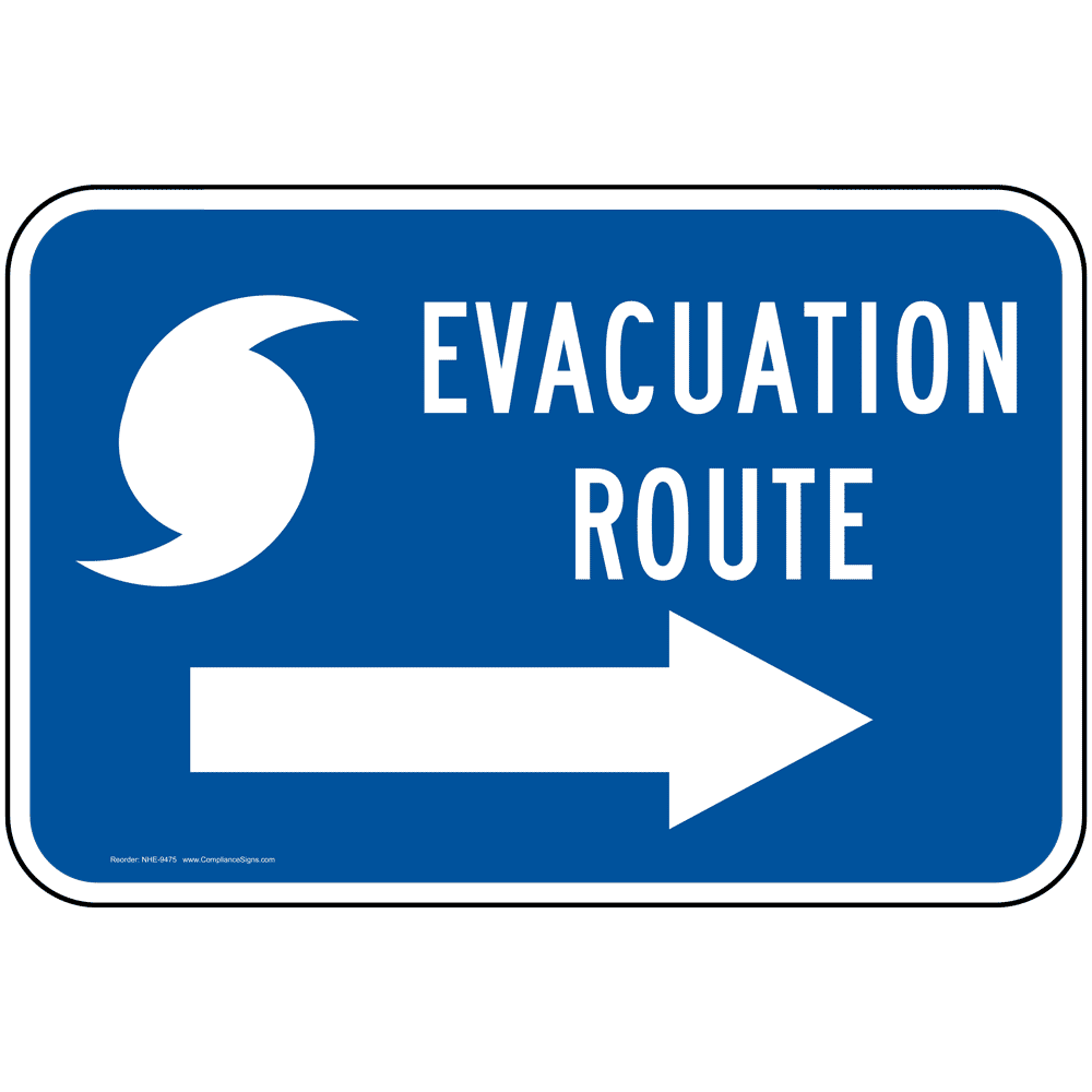Emergency Evacuation Route Signs