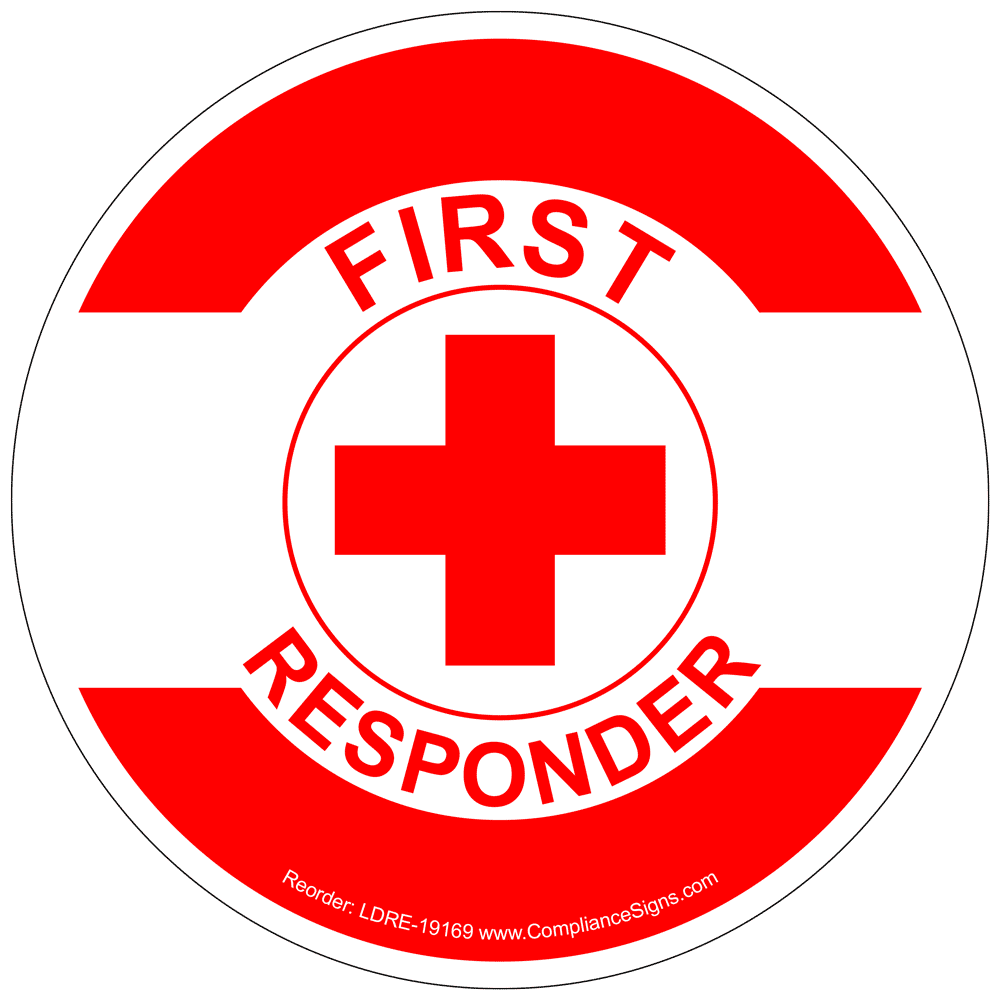 First Responder Roll Label With Symbol LDRE-19169