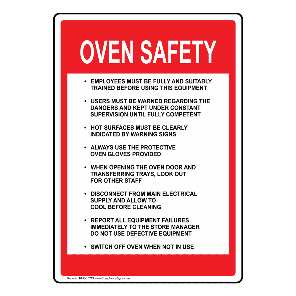Food Safety / Kitchen Signs - Kitchen Safety Food Safety / Kitchen Signs - Kitchen Safety