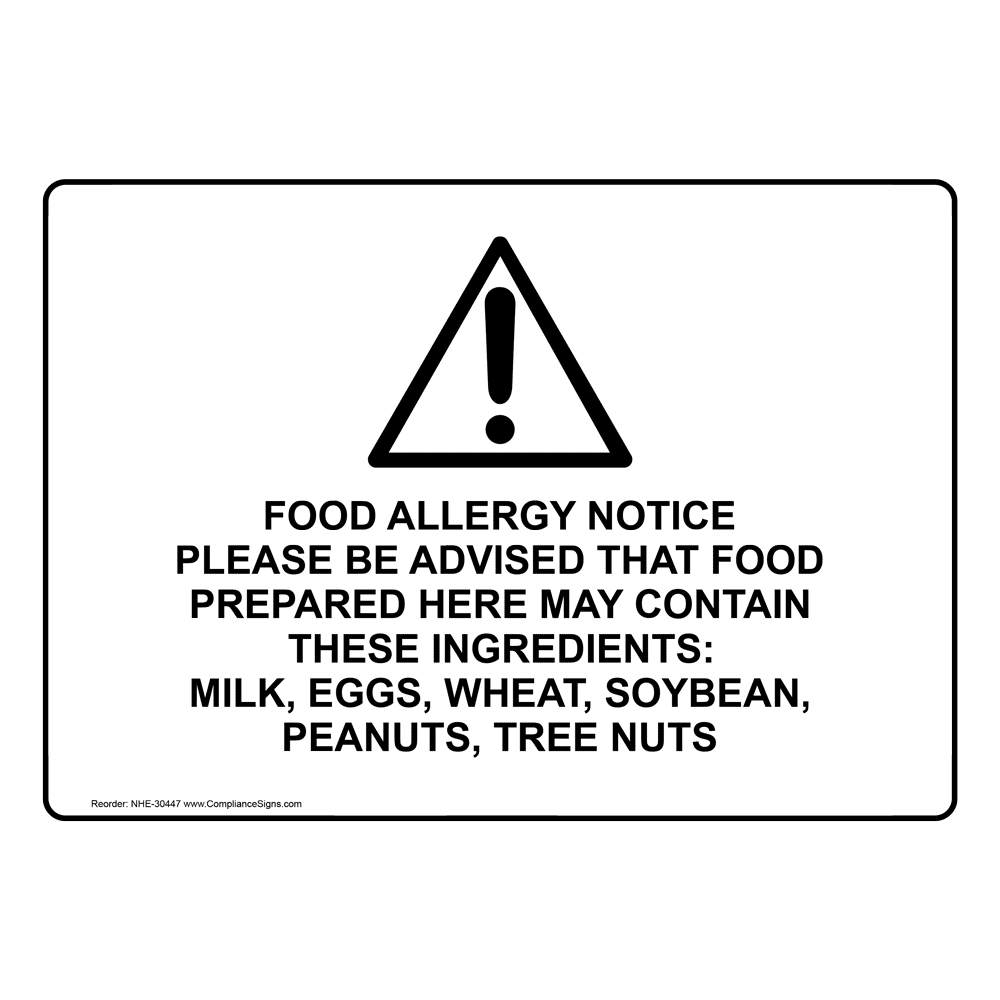 Food Safety / Kitchen Signs - ANSI Food Preparation