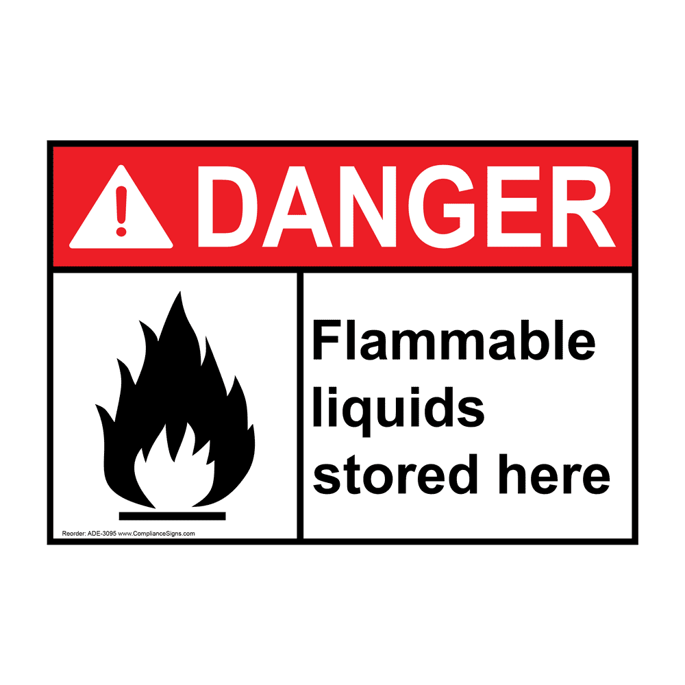 Safety Sign Flammable Liquid