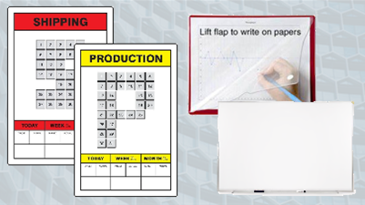 Visual Management Tools - Whiteboards - KPI Boards - Doc Holders