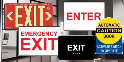Exit & Entrance Signs - Bold & Clear Exit Signs - Door Signs