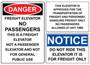 Elevator Signs - Floor Number - Fire Operation - Jamb Plates - Freight