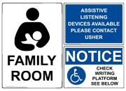 Retail Hospitality Signs - Amenities - Payments - Customer Service ...