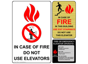 Elevator / Escalator Safety Signs and Labels