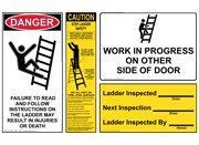 Construction Safety Signs - OSHA ANSI - Ladder Scaffold - Truss