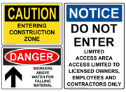 Construction Safety Signs - OSHA ANSI - Ladder Scaffold - Truss