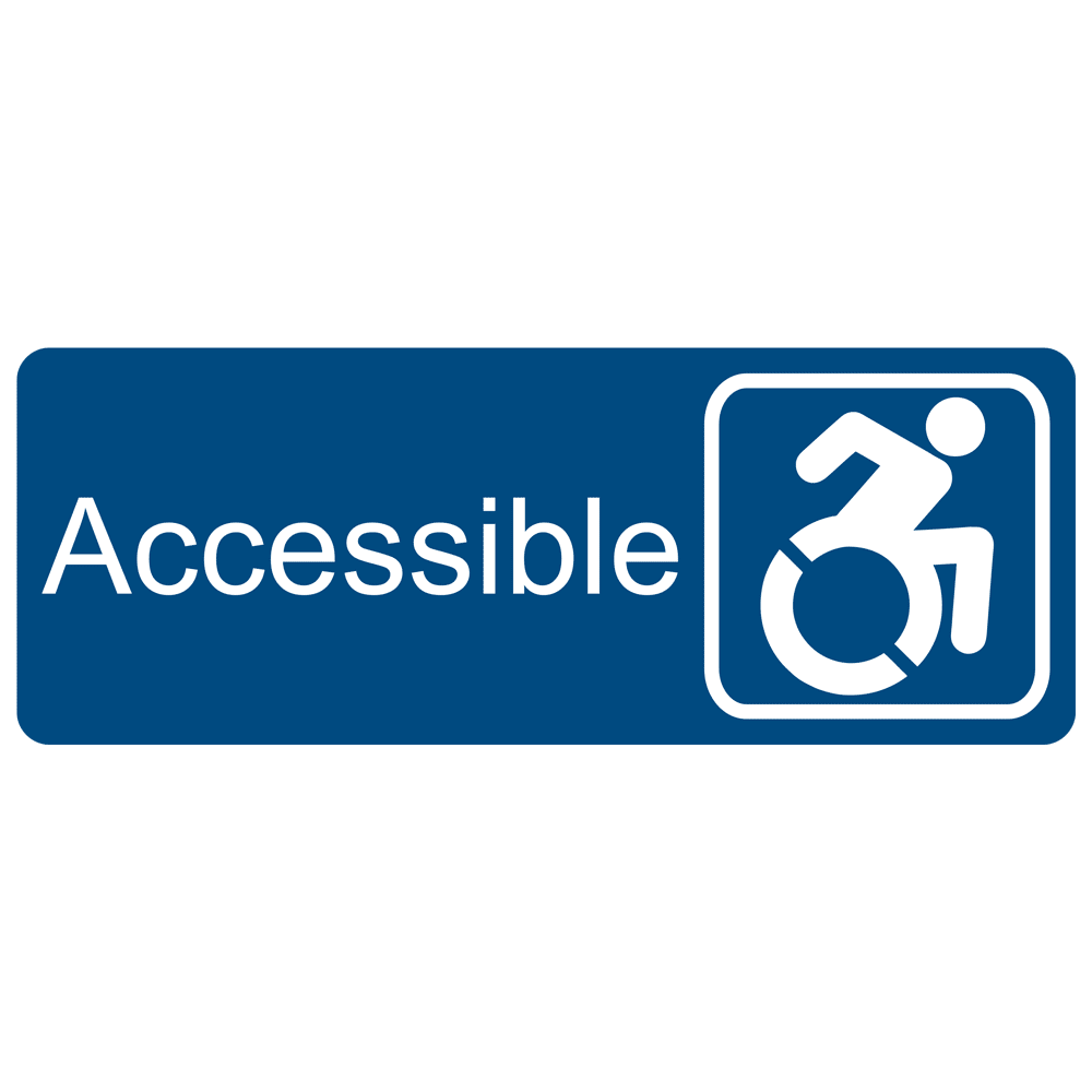 Accessible Sign With Dynamic Accessibility Symbol EGRE-365R-SYM_White ...