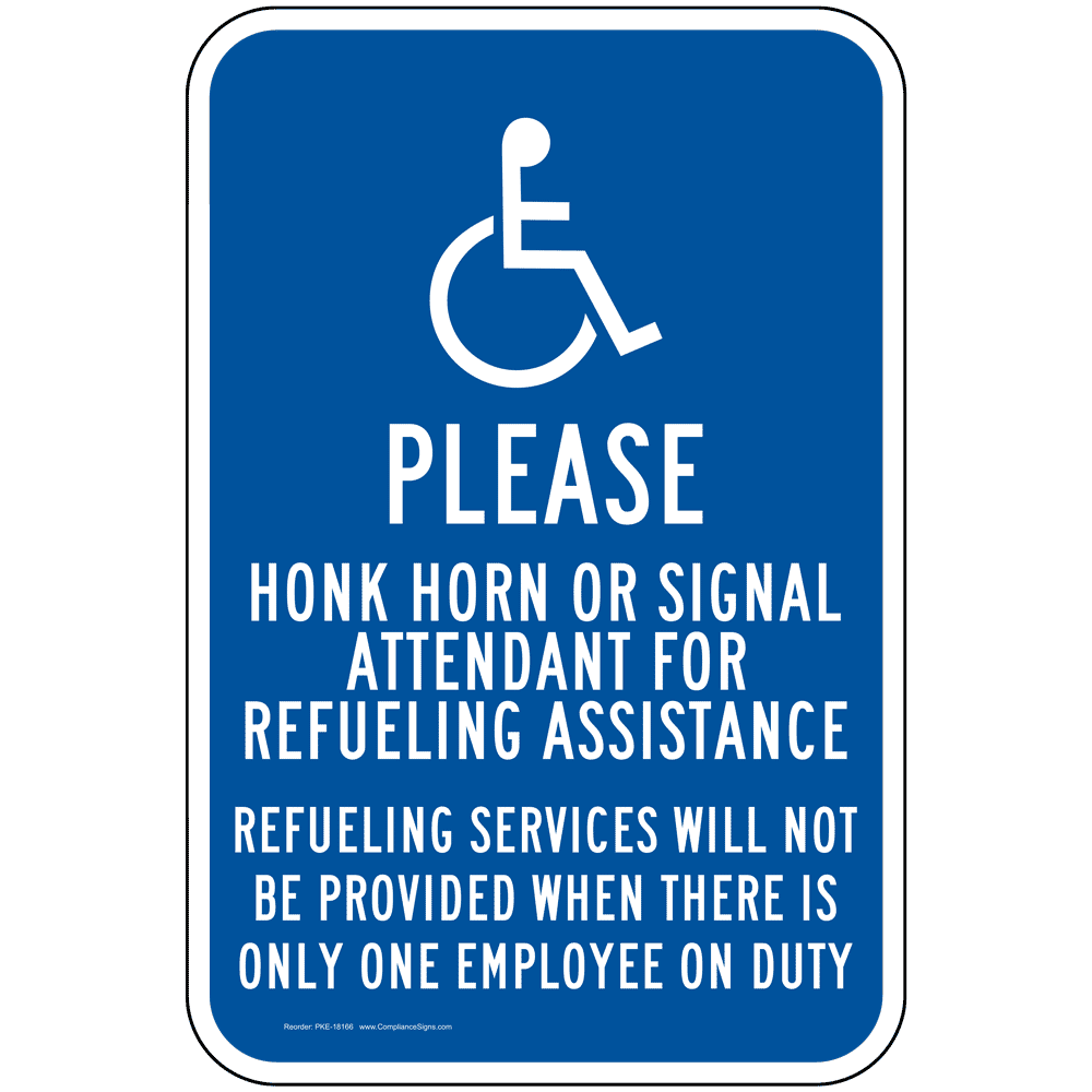 Handicap Assistance Sign