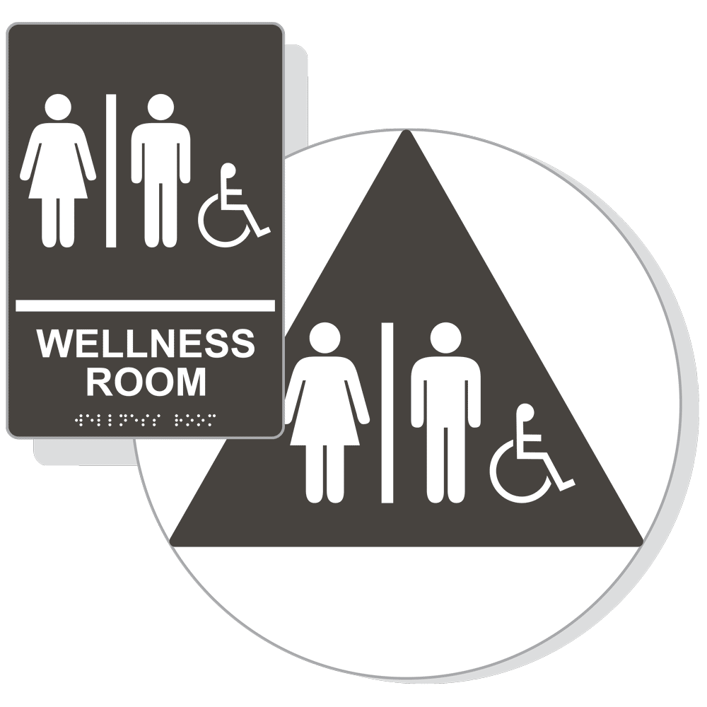 ADA Wellness Room Braille Sign Set With Accessibility Symbol RRE-50821 ...
