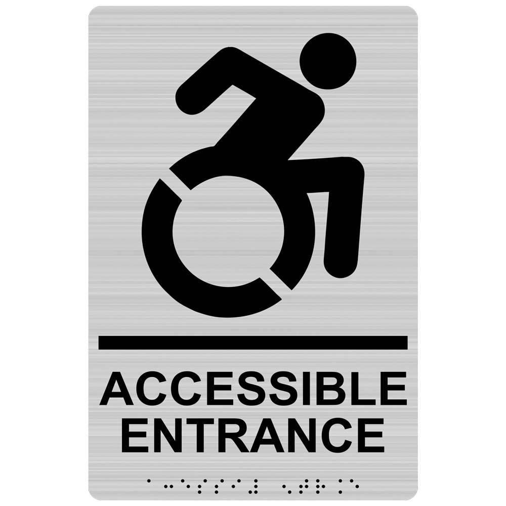Portrait New York|Connecticut ADA Accessible Entrance Sign RRE-28982R ...