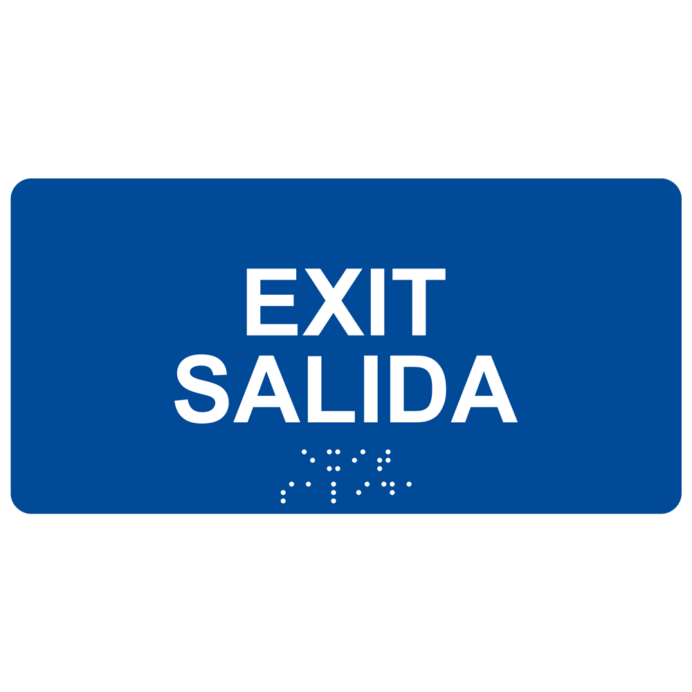 ADA Exit Braille Sign RSME-335_WHTonBLU