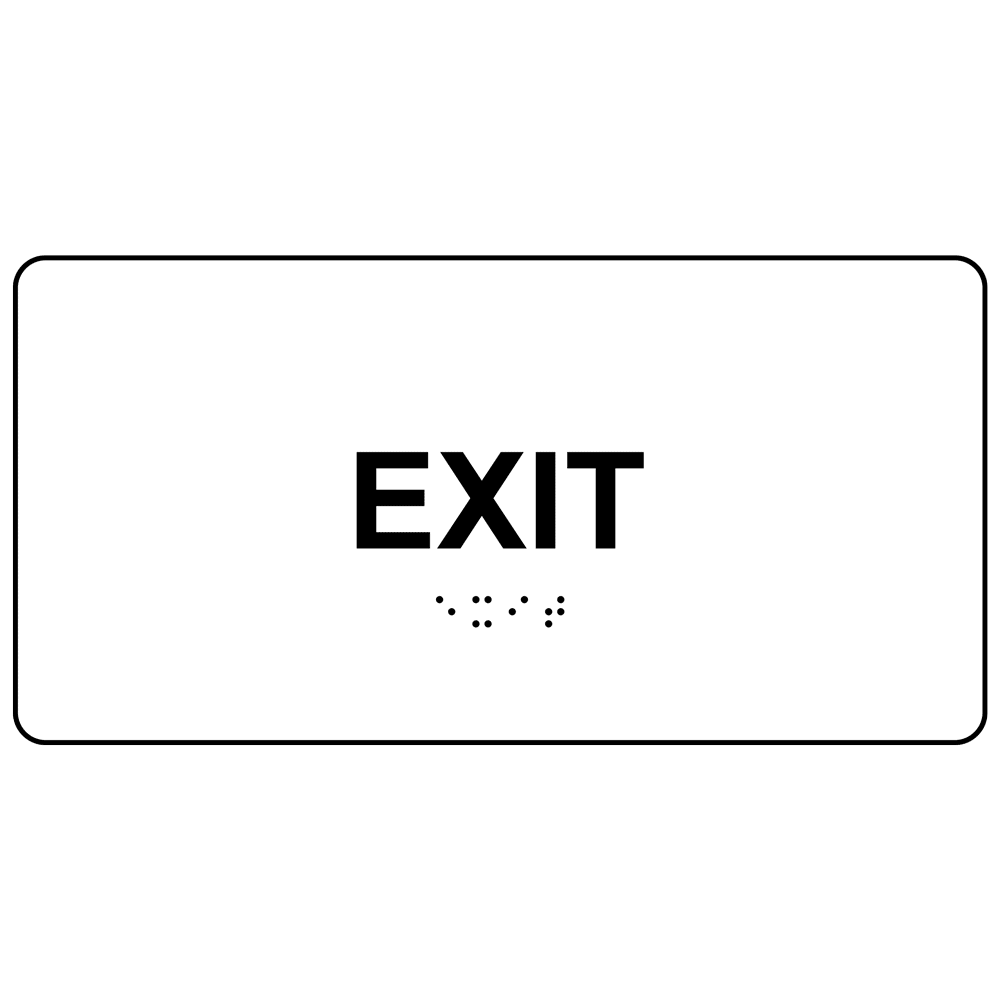 ADA Exit Braille Sign RSME-335_BLKonWHT