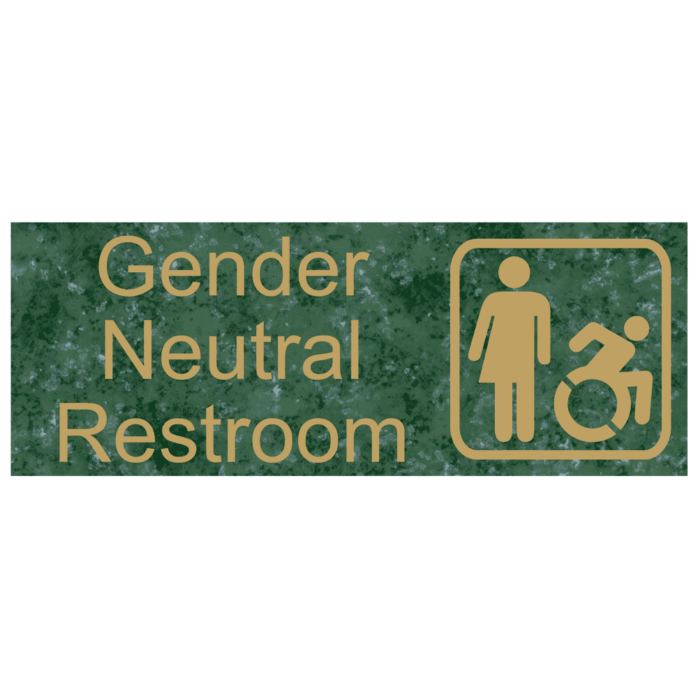 Gender Neutral Restroom Sign With Dynamic Accessibility Symbol EGRE ...