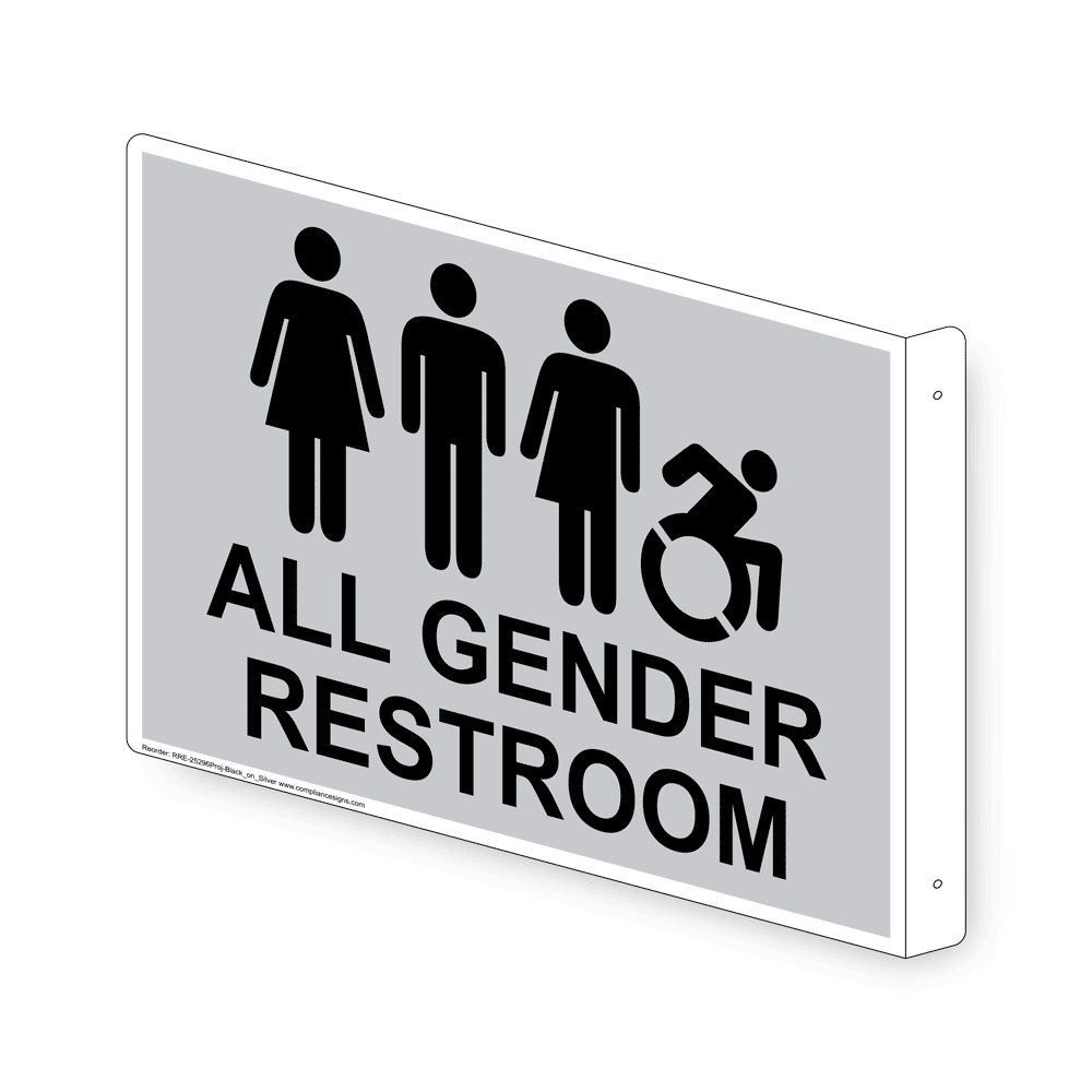 All Gender Restroom Sign With Dynamic Accessibility Symbol RRE ...