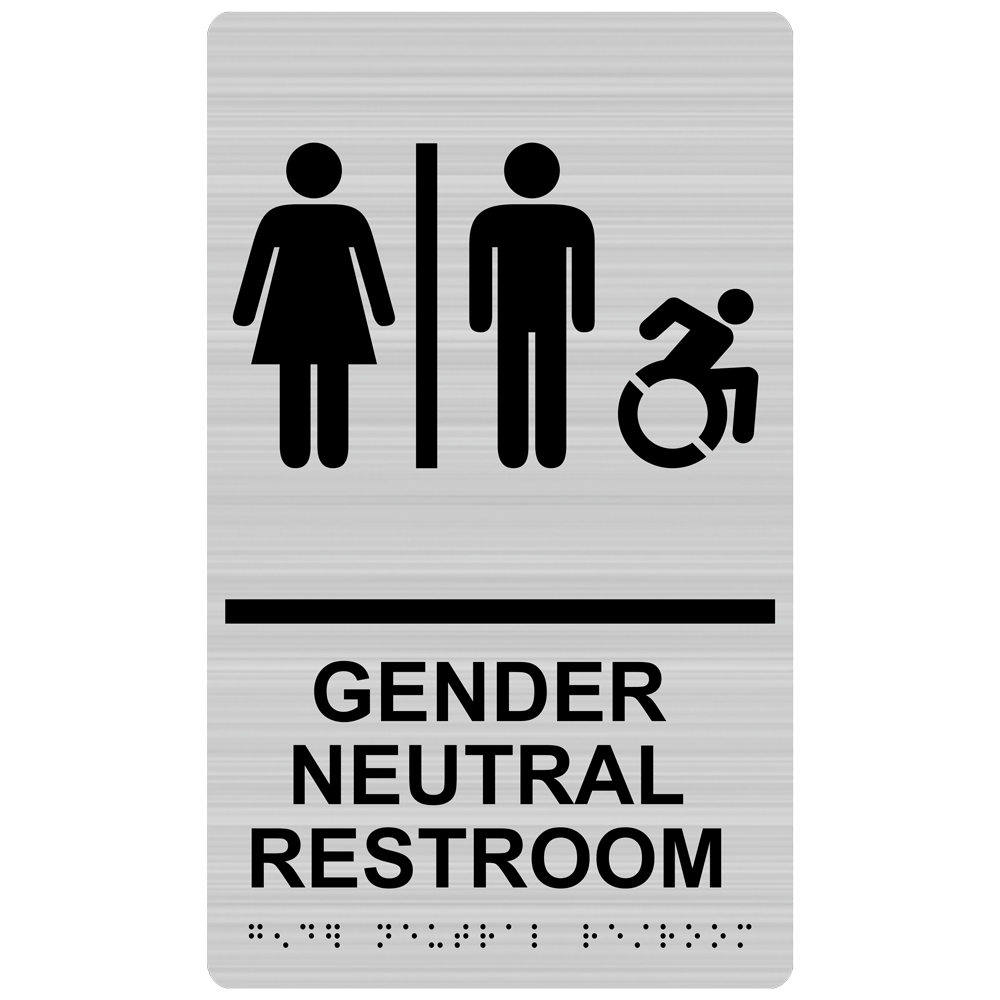 Portrait New York|Connecticut ADA Gender Neutral Restroom Sign RRE ...