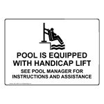 Pool/Spa/Water Safety - Pool/Spa Lift Signs and Labels