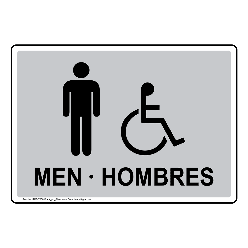 Men Sign With Symbol RRB-7050-BLKonSLVR Mens / Boys