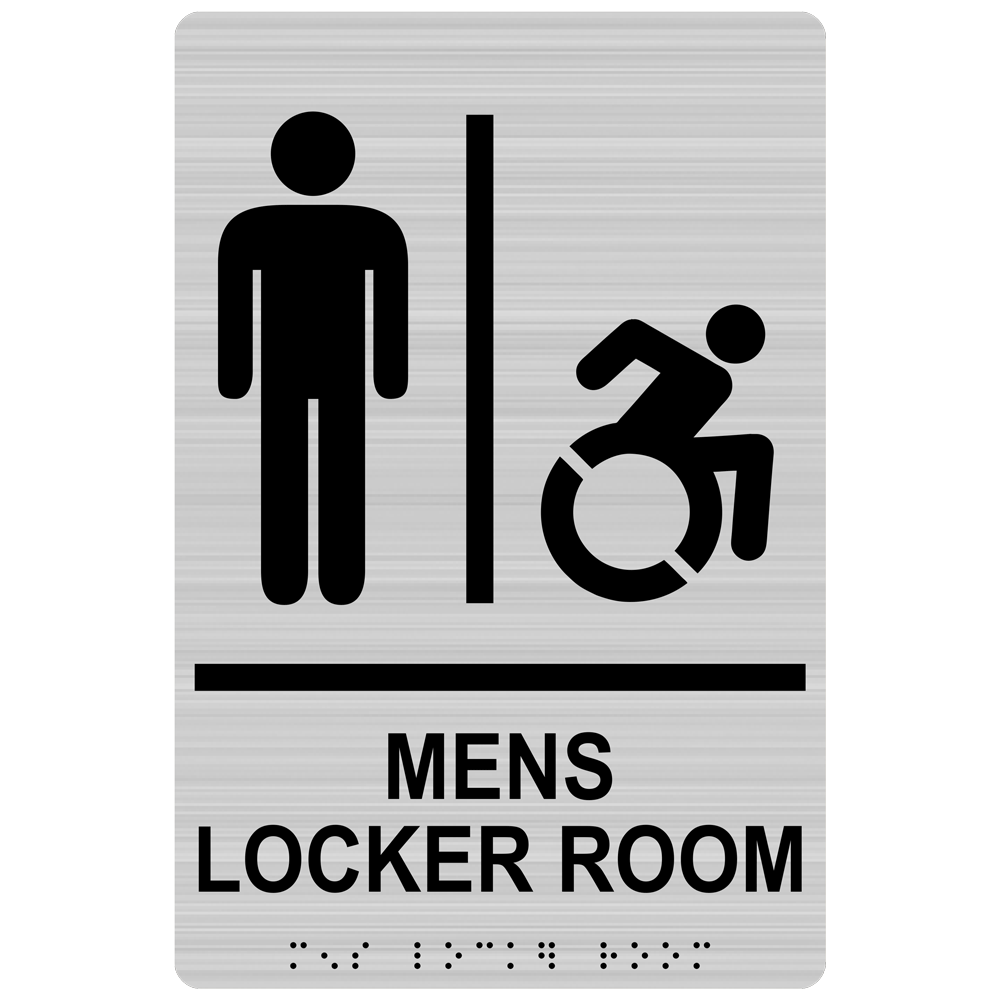 Portrait New York|Connecticut ADA Mens Locker Room Sign RRE-19963R ...