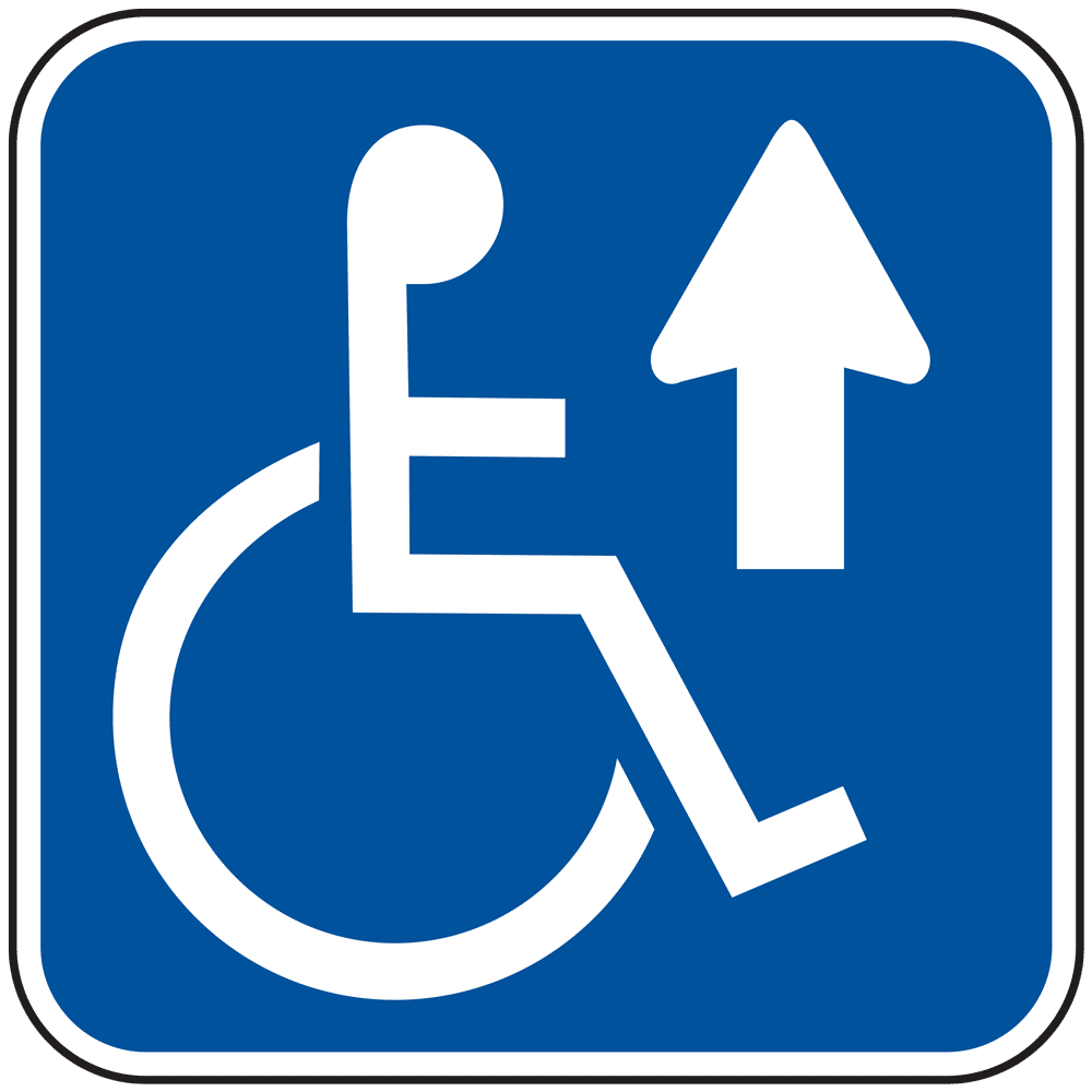 Handicap Symbol Sign With Up Arrow PKE-18643 Parking Handicapped