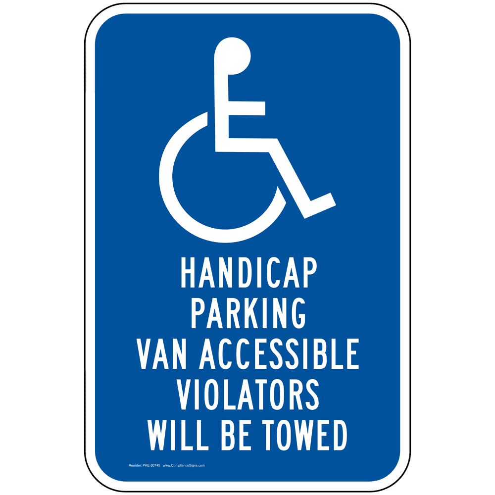 ADA Handicap Parking Van Accessible Sign PKE-20745 Parking Handicapped ADA Handicap Parking Van Accessible Sign PKE-20745 Parking Handicapped
