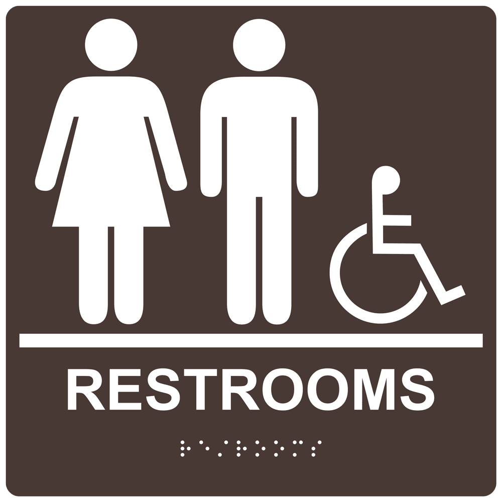 ADA Restrooms With Symbol Braille Sign RRE 115 99 WHTonDKBN Restrooms ada-restrooms-with-symbol-braille-sign-rre-115-99-whtondkbn-restrooms