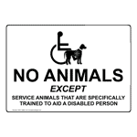 Accessibility - Service Animal Signs and Labels