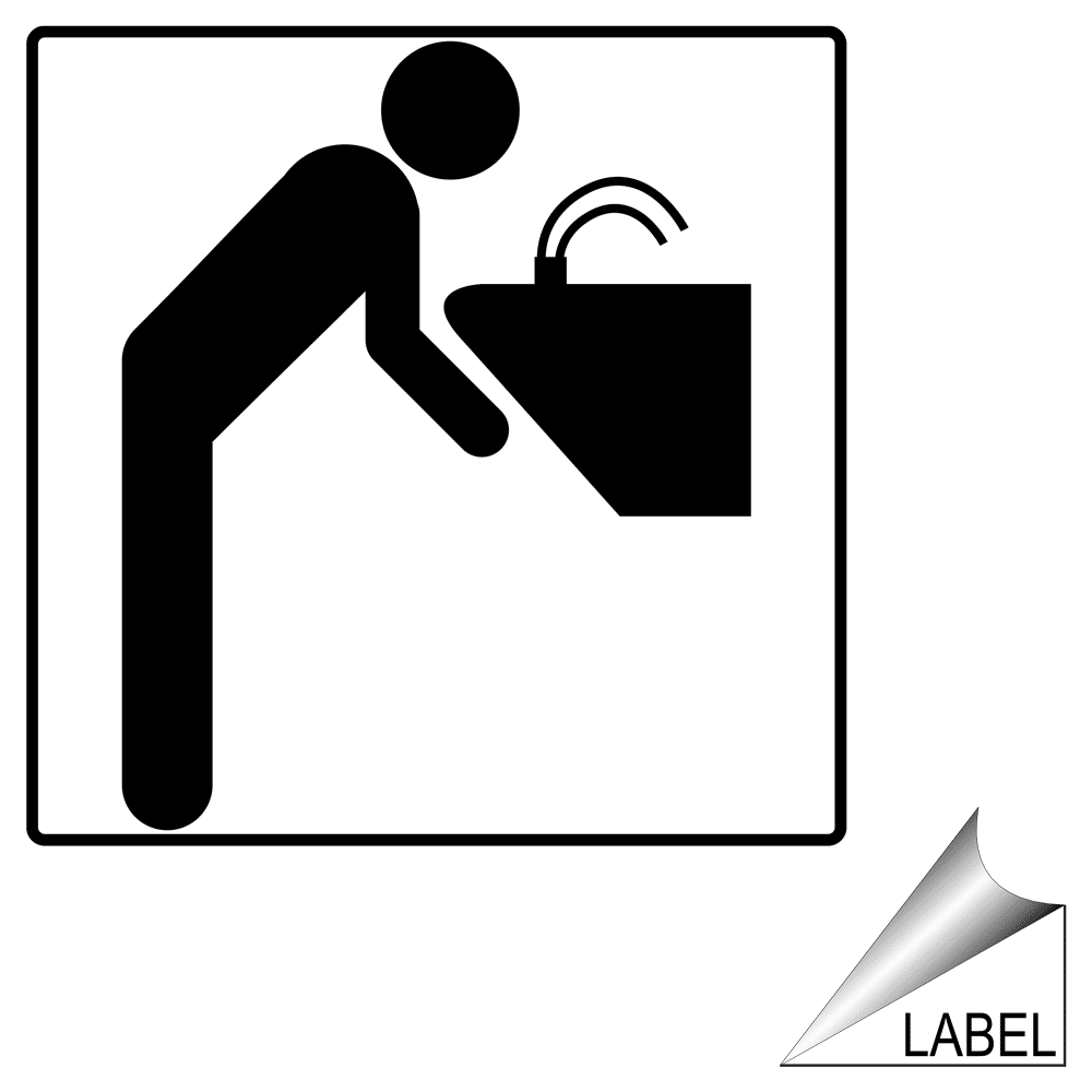 Water Fountain Symbol Label LABEL-SYM-54-e Amenities / Services