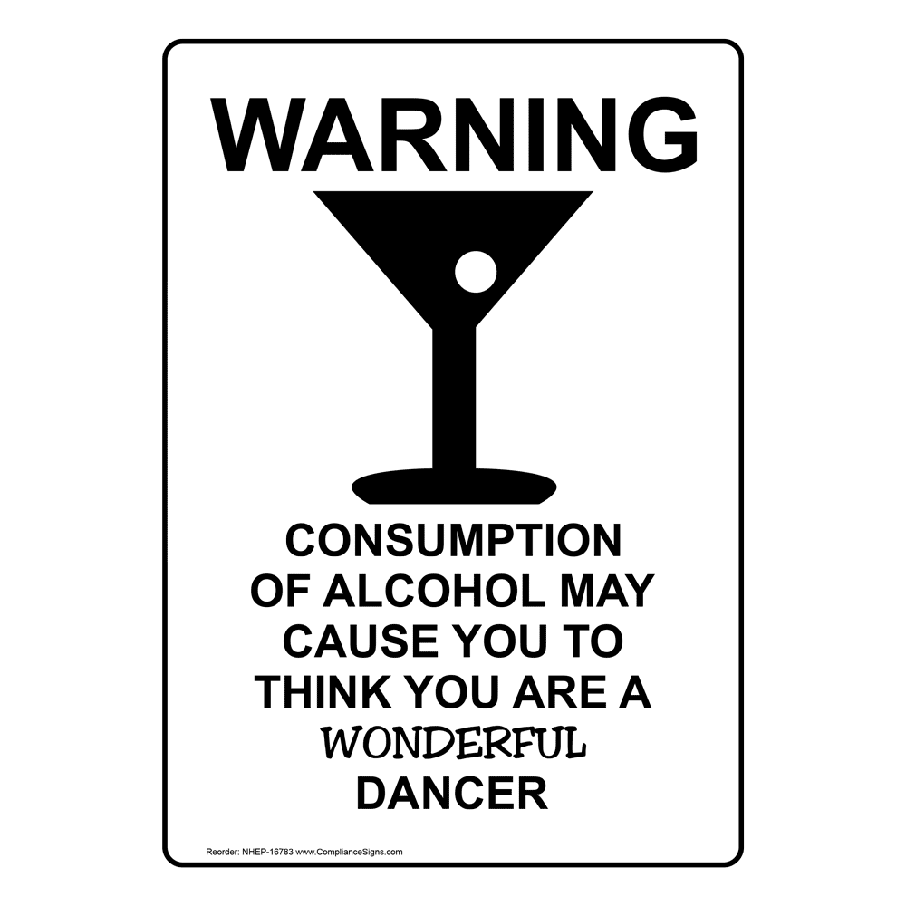 Portrait Warning Consumption Of Sign With Symbol NHEP-16783