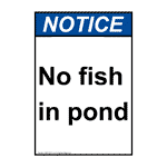 Parks/Recreation - Fishing Signs and Labels