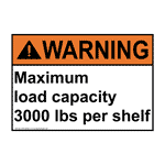 Industrial Notices - Maximum Load Capacity Signs and Labels