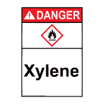 Chemical - Xylene SDS Signs and Labels