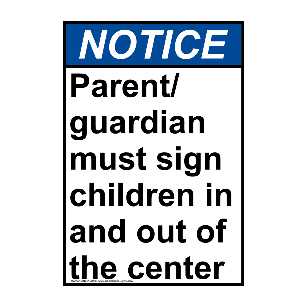 Portrait ANSI NOTICE Parent/Guardian Must Sign Sign ANEP-28138