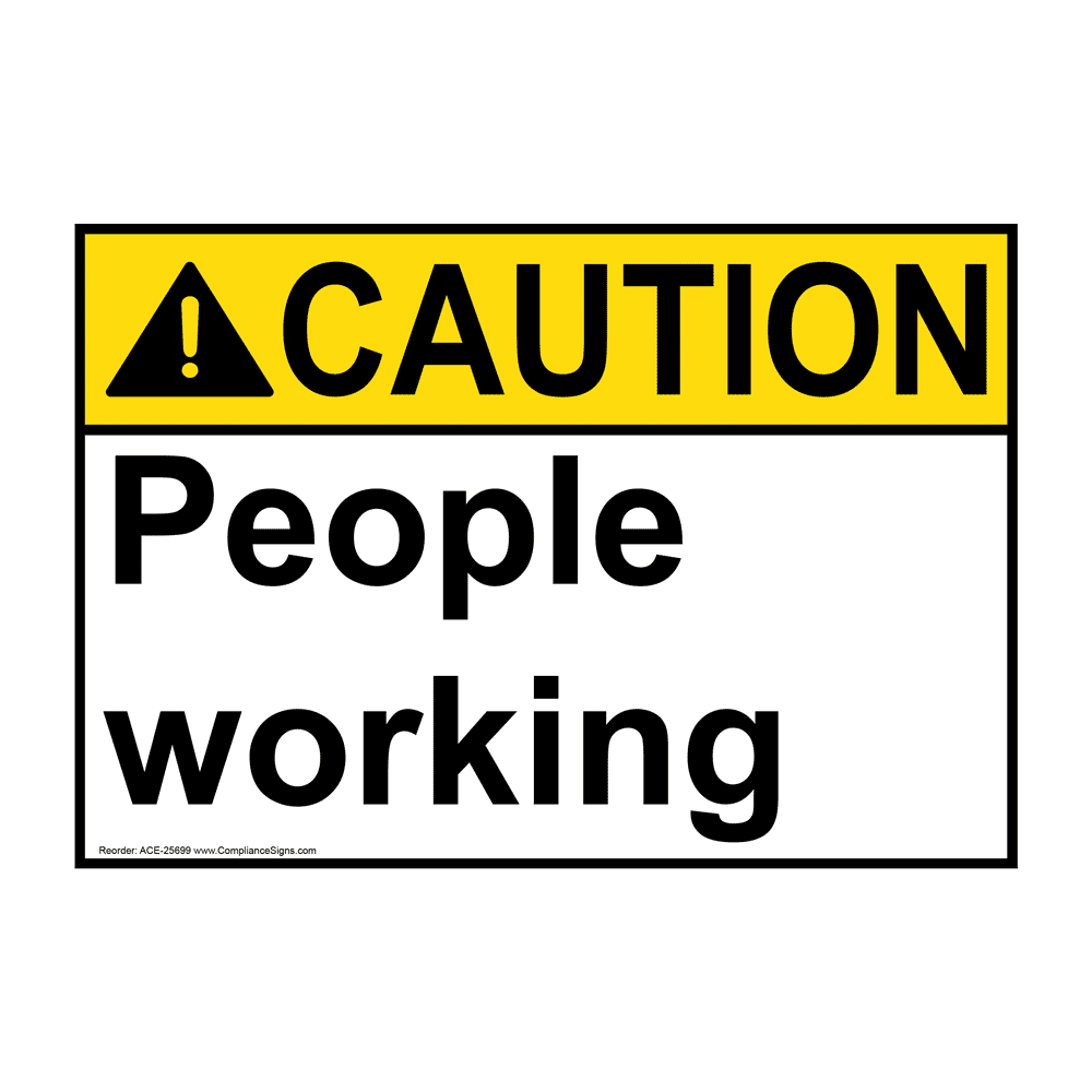ANSI People Working Sign ACE-25699
