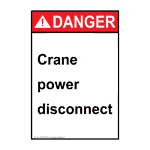 Industrial Notices - ANSI Crane Safety Signs and Labels