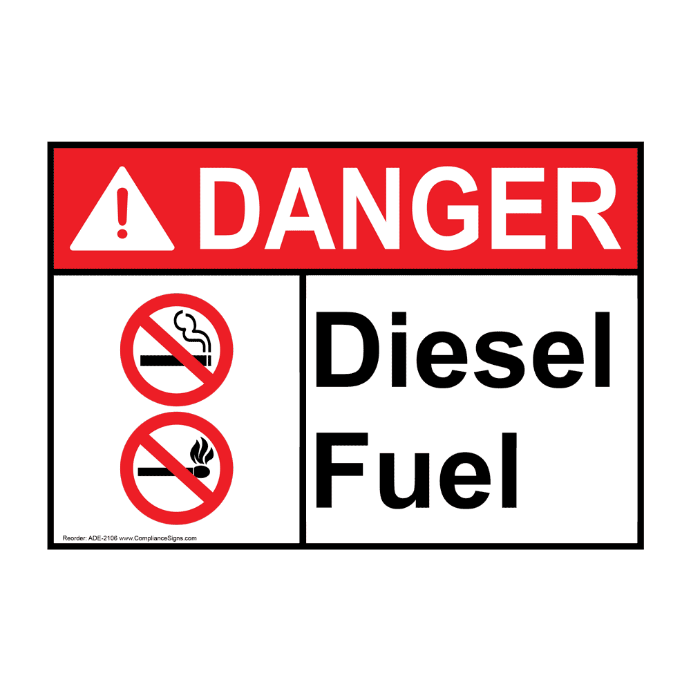 ANSI Diesel Fuel Sign ADE-2106