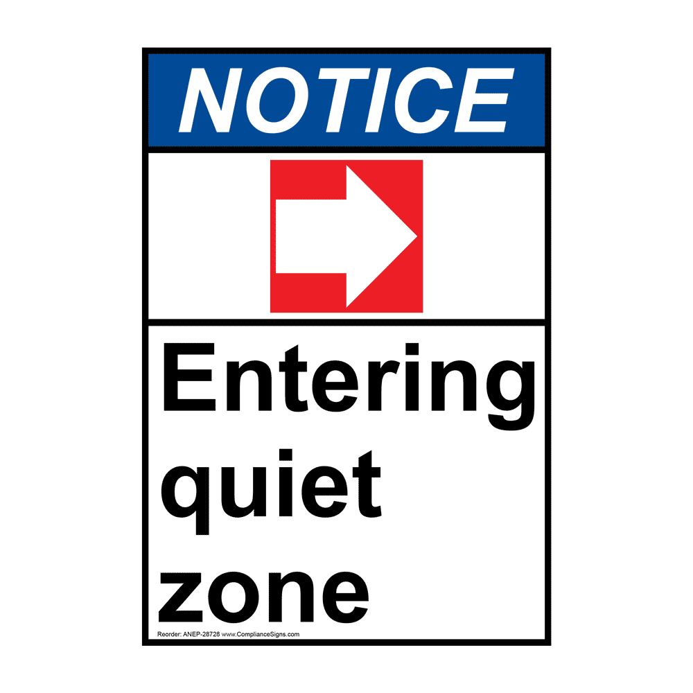 Quiet Zone Signs For Offices