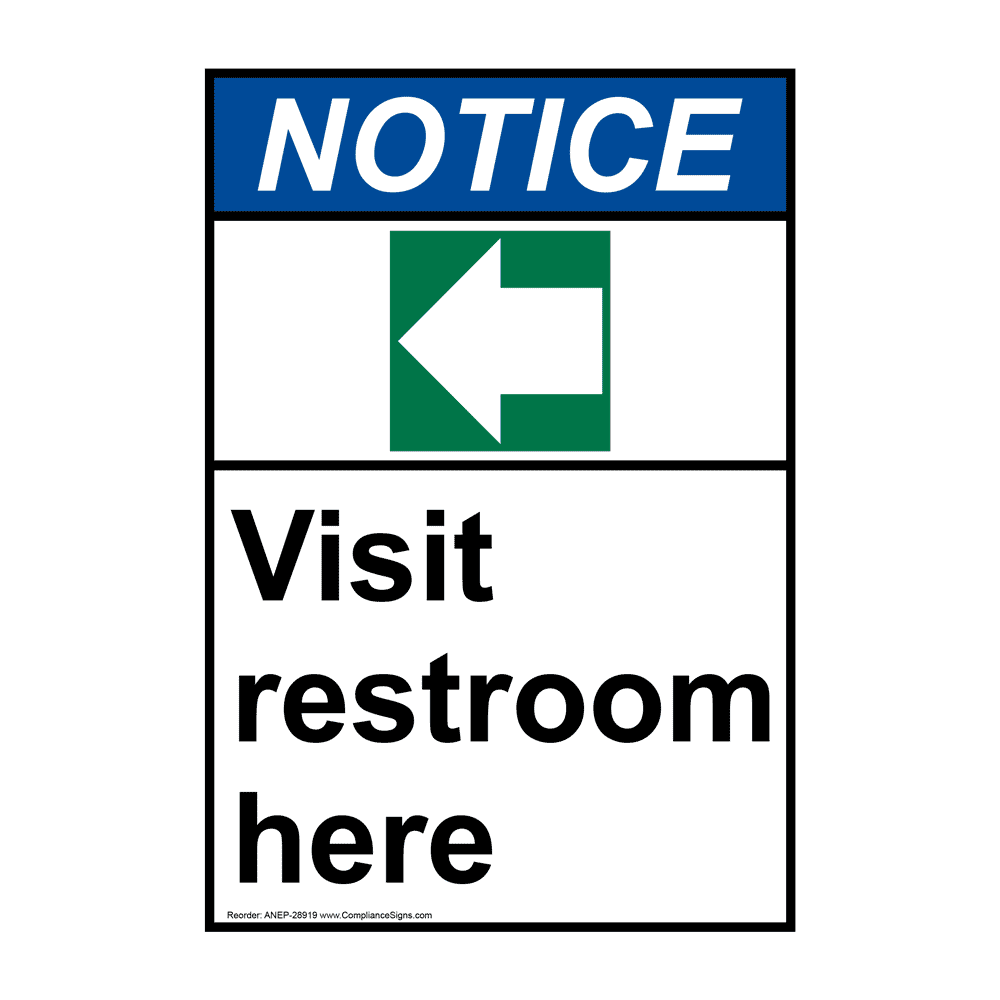 Portrait ANSI Visit Restroom Here Sign With Symbol ANEP 28919 portrait-ansi-visit-restroom-here-sign-with-symbol-anep-28919