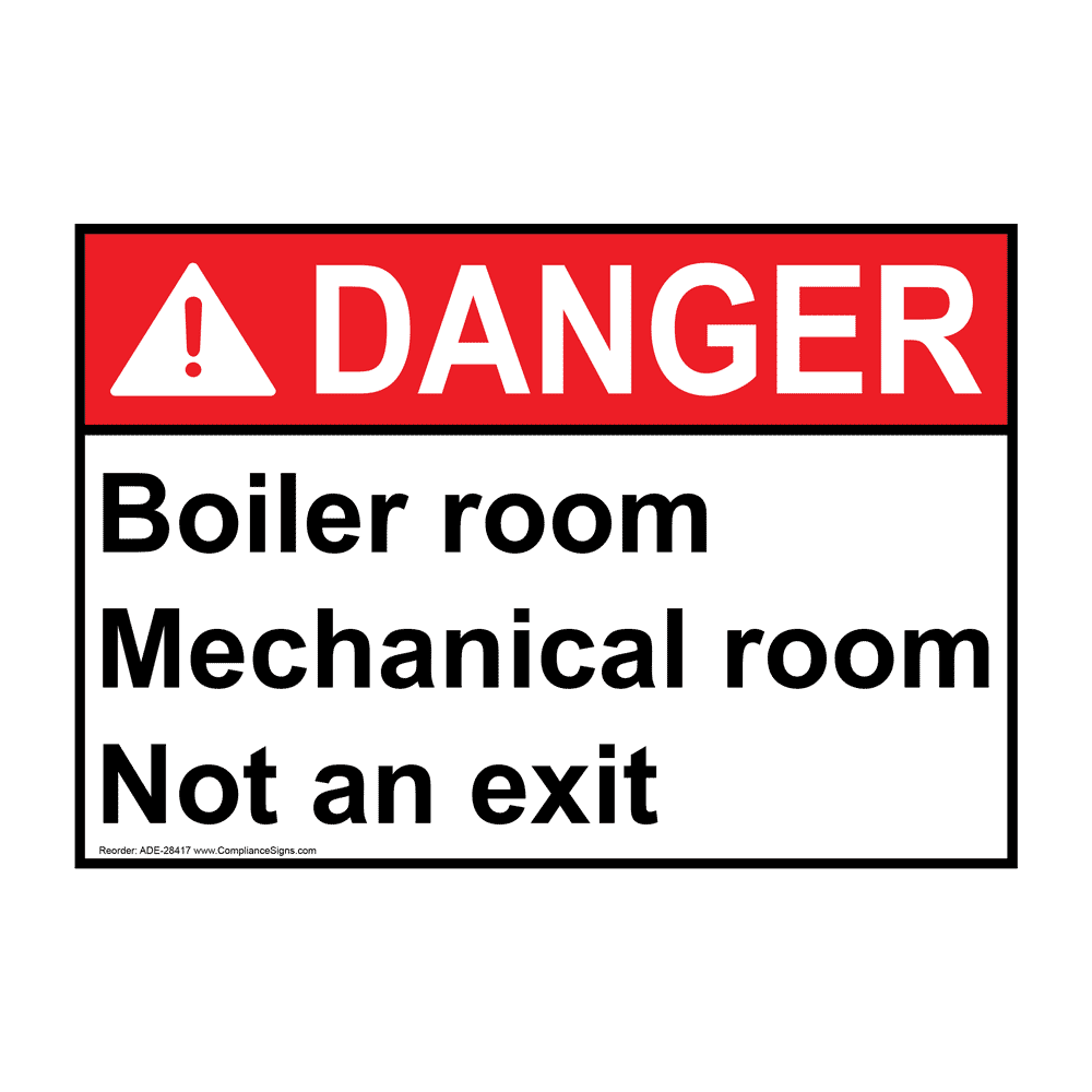 ANSI Boiler Room Mechanical Room Not An Exit Sign ADE 28417 ansi-boiler-room-mechanical-room-not-an-exit-sign-ade-28417