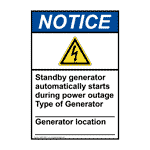 Generator Safety Signs from ComplianceSigns.com
