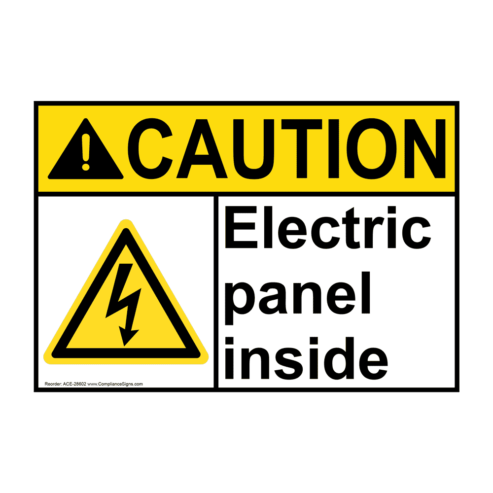 ANSI Electric Panel Inside Sign With Symbol ACE-28602