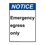 Egress Signs Safety Signs from ComplianceSigns.com