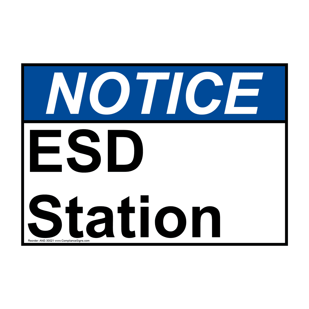 ANSI ESD Station Sign ANE-30021