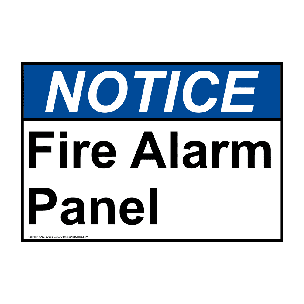 ANSI Fire Alarm Panel Sign ANE-30663