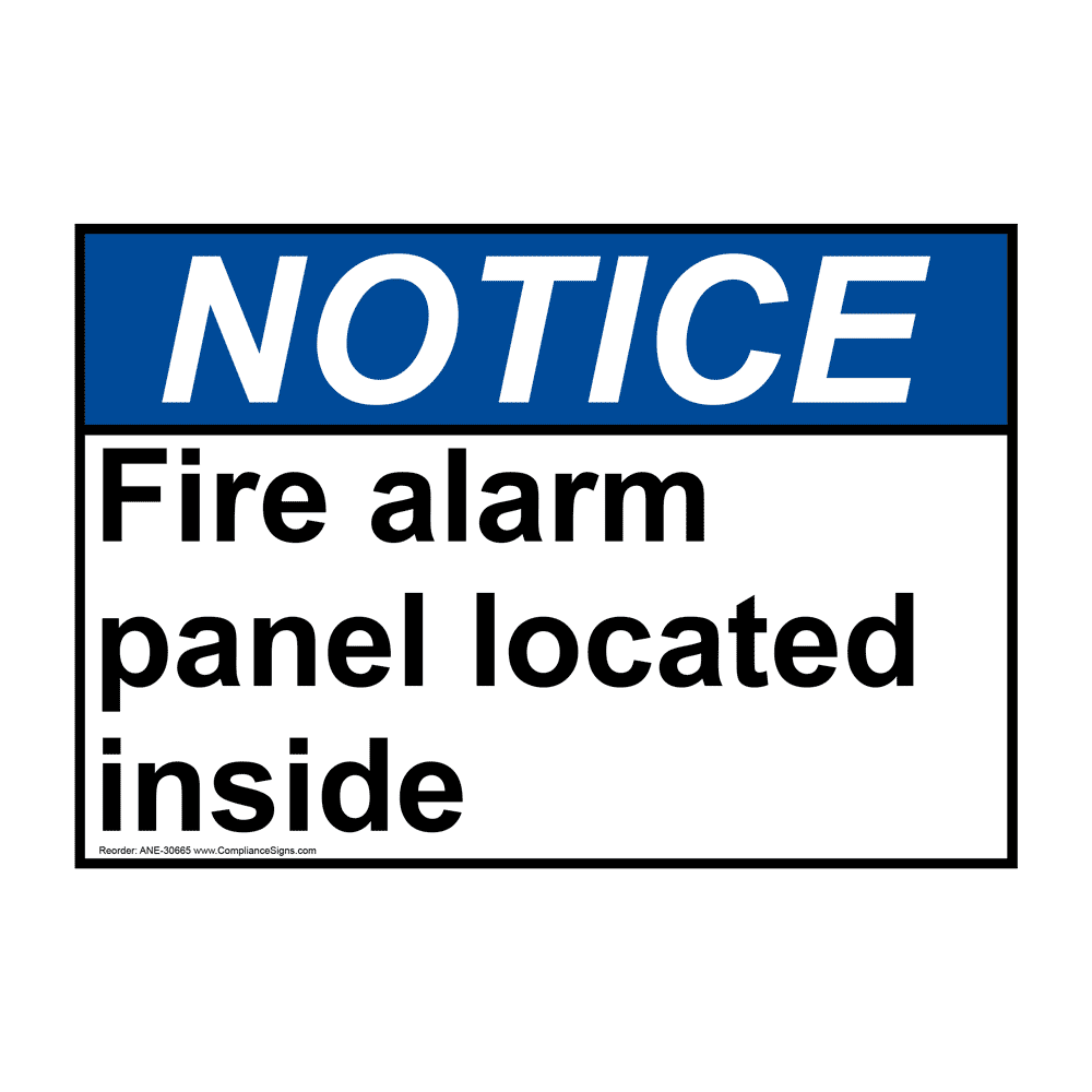 ANSI Fire Alarm Panel Located Inside Sign ANE-30665