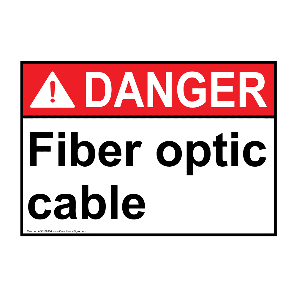 ANSI Fiber Optic Cable Sign ADE-29964