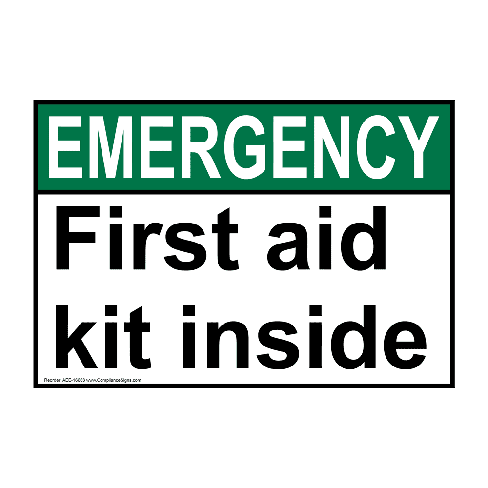 First Aid Kit Inside Printable Sign at Sean Murdoch blog