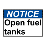 Fuel Tank Labels Safety Signs from ComplianceSigns.com